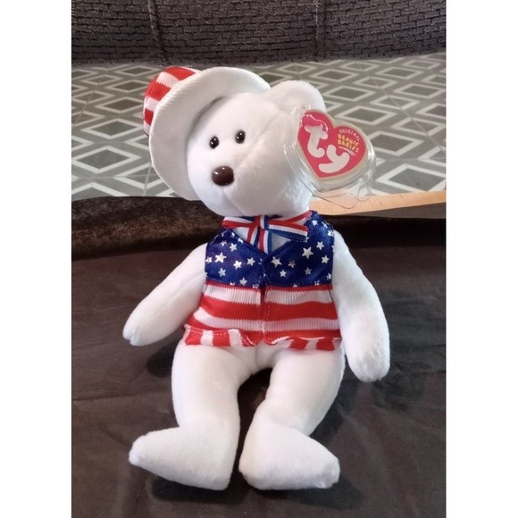 Toys | Ty Beanie Babies Sam The Bear | Poshmark
